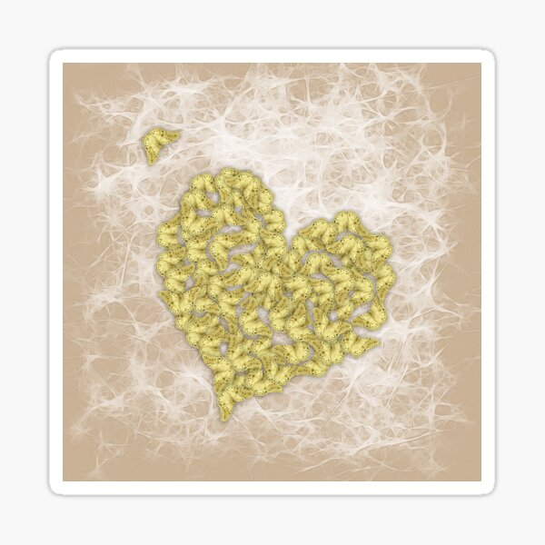 "Romantic butterfly swarm on peach texture" Sticker by hereswendy ...