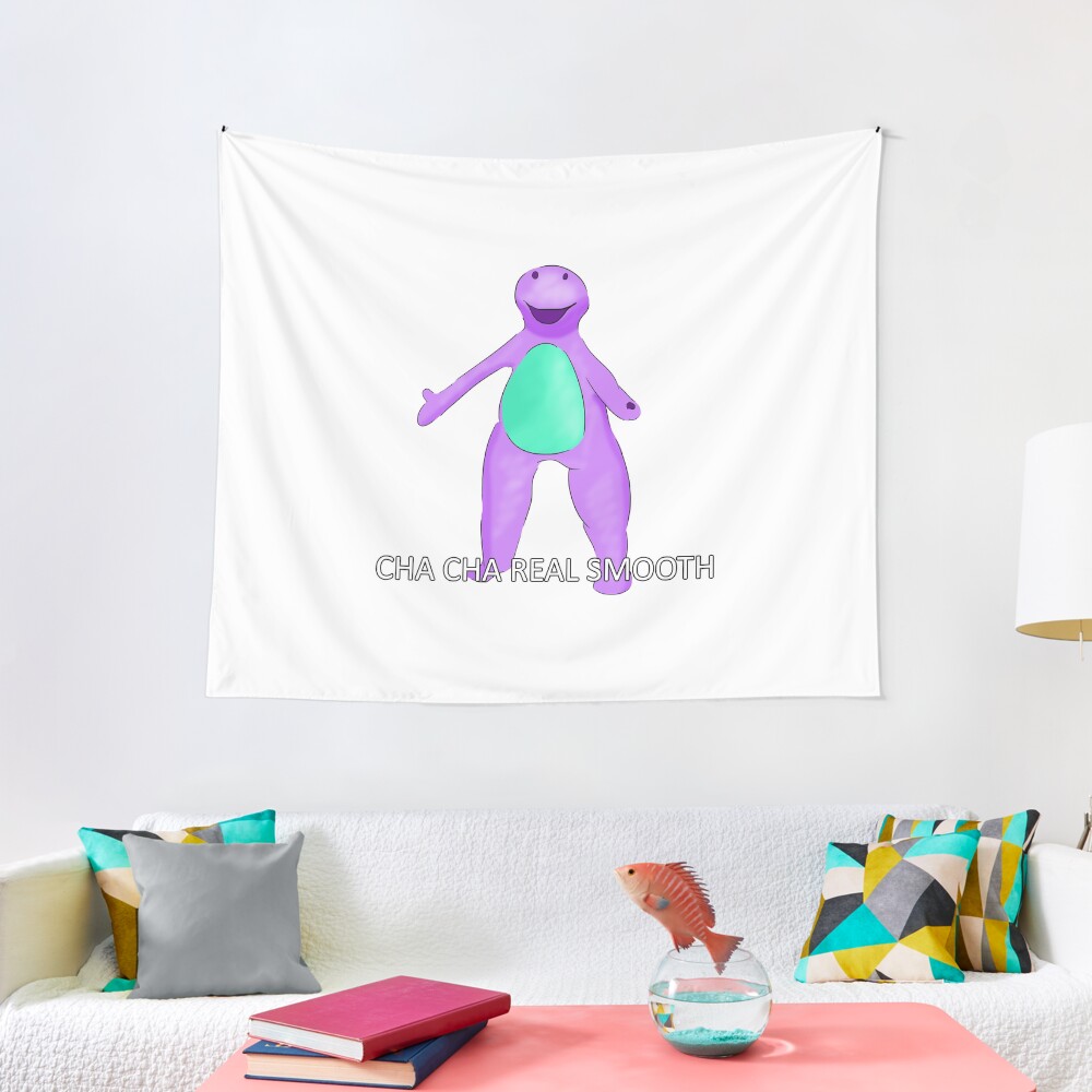 "Barney Cha Cha Real Smooth Meme" Tapestry for Sale by Barnyardy ...