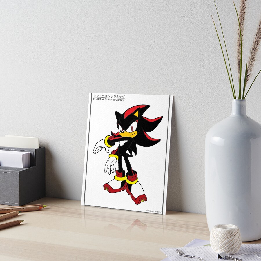 "Shadow, Sonic Channel Style" Art Board Print by Shady-Hedgy | Redbubble