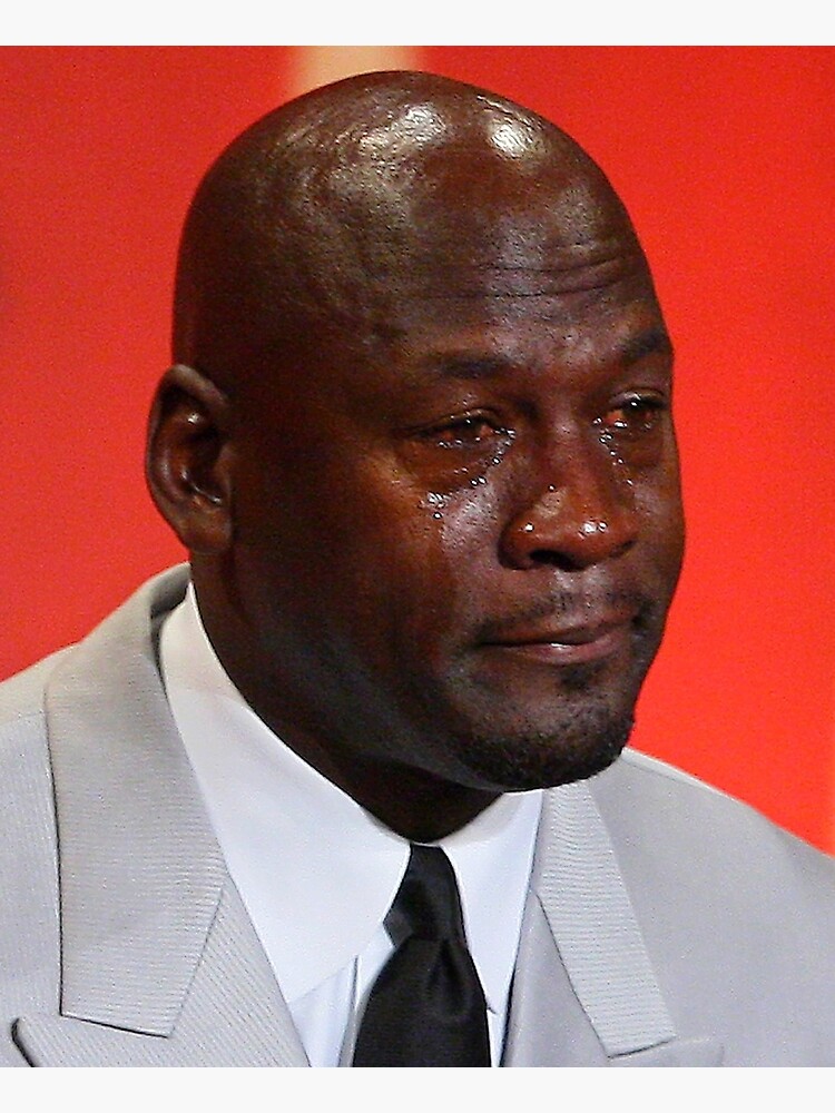 "Crying Jordan" Art Print for Sale by FlashmanBiscuit | Redbubble