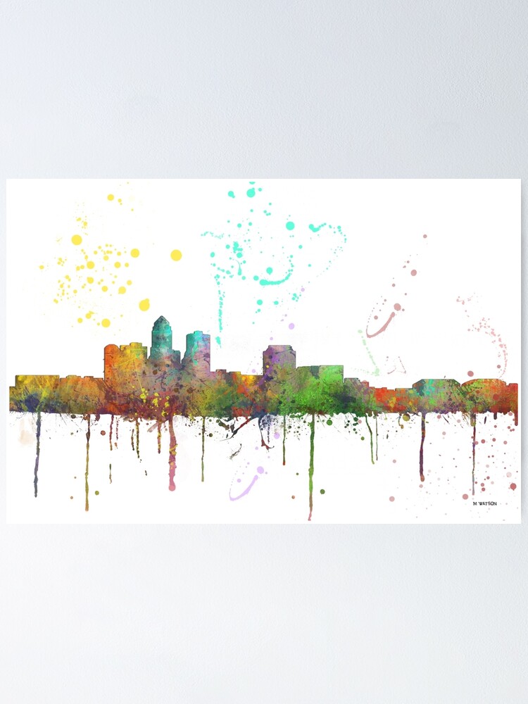 "Des Moines, Iowa Skyline" Poster for Sale by marlenewatson | Redbubble