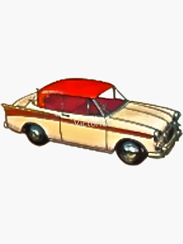 "Classic Red and White Car" Sticker for Sale by VictorIos | Redbubble