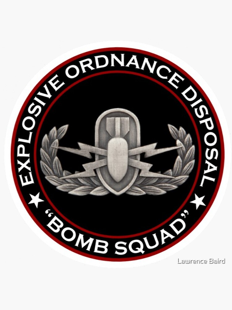 "E.O.D. Bomb Squad" Sticker for Sale by lawrencebaird | Redbubble