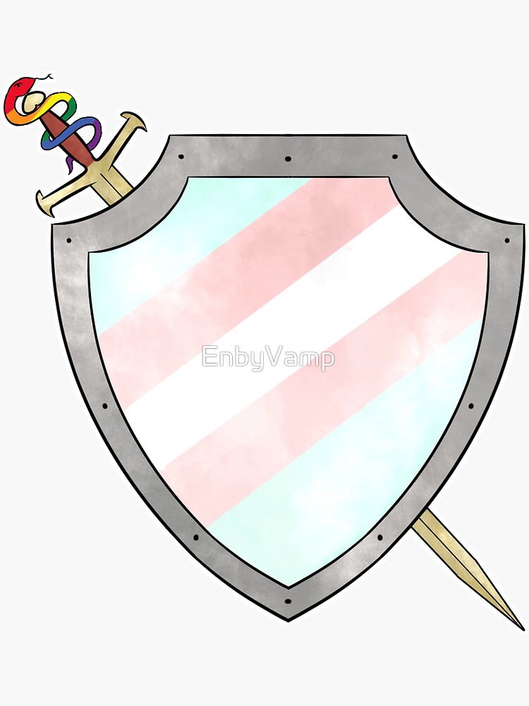 "Pride Shield - Transgender" Sticker for Sale by EnbyVamp | Redbubble