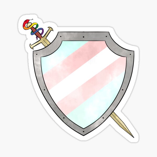 "Pride Shield - Transgender" Sticker for Sale by EnbyVamp | Redbubble