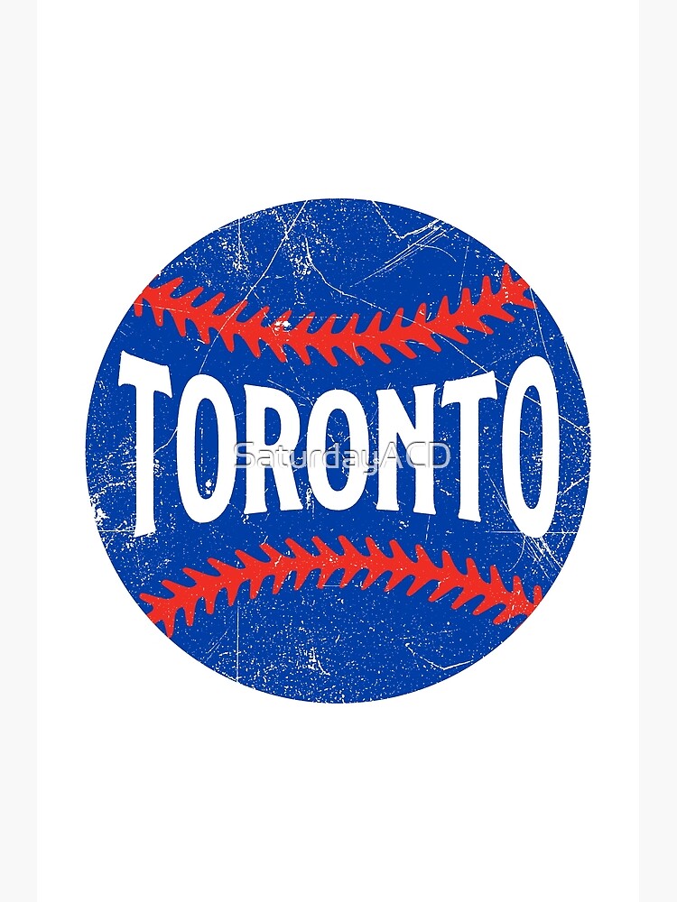 "Toronto Retro Baseball - White" Poster by SaturdayACD | Redbubble