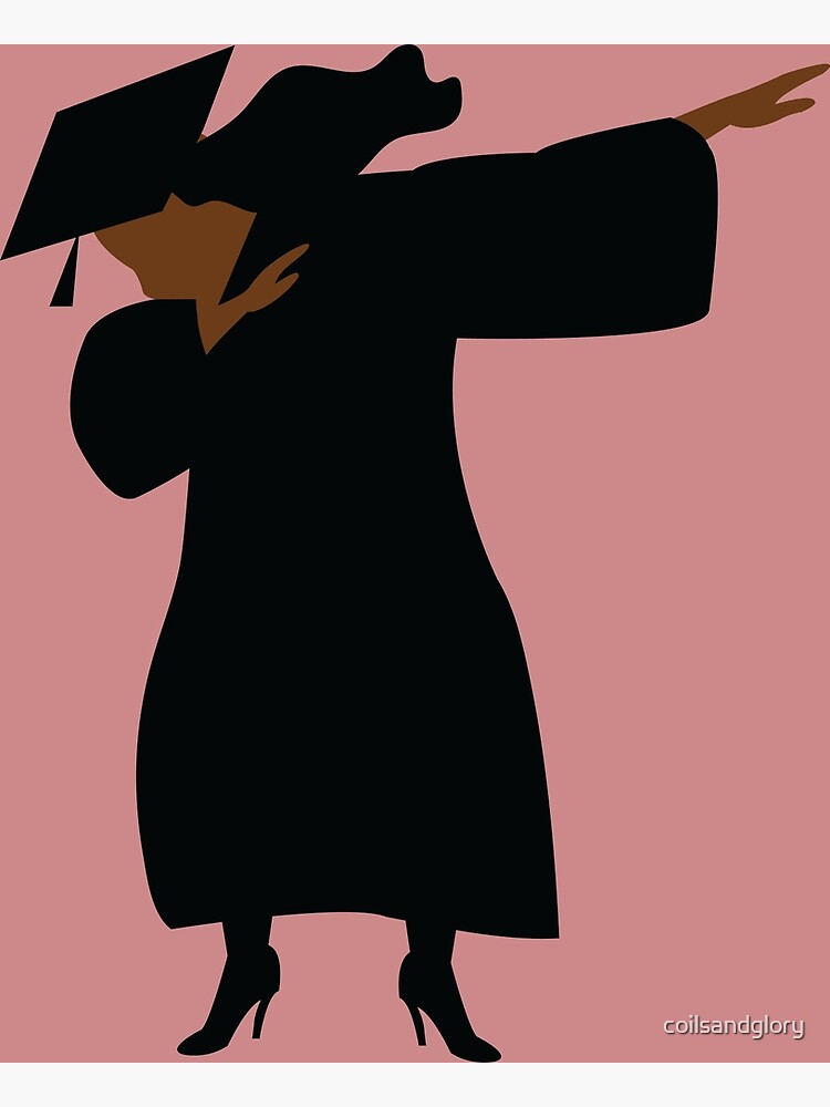 "Black and Educated Dabbing Graduate Black Woman HBCU Grad Tshirt ...
