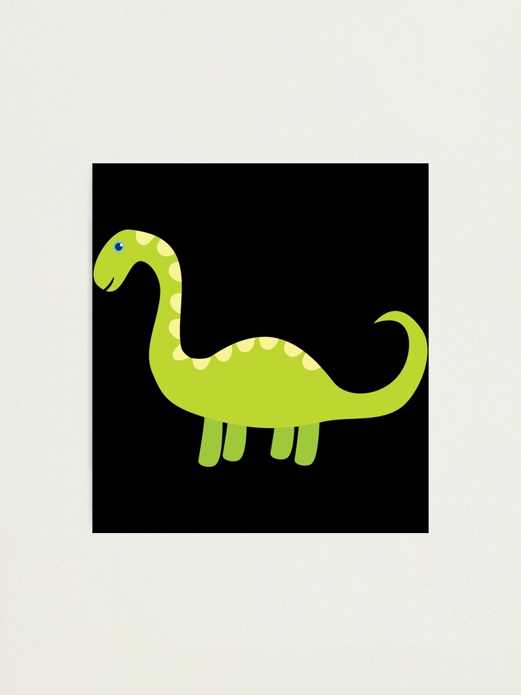 "Cool Green Brontosaurus Dinosaur. Cute Dino Cartoon." Photographic ...