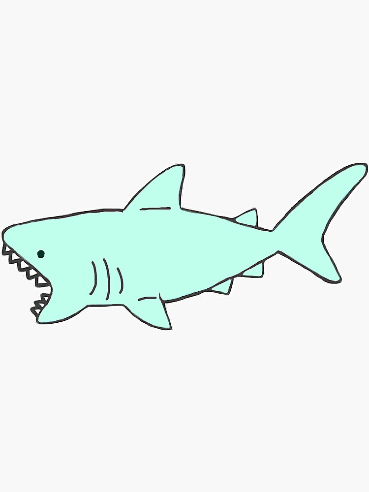 "Mint Green Shark" Sticker for Sale by EmmaGSheehan | Redbubble