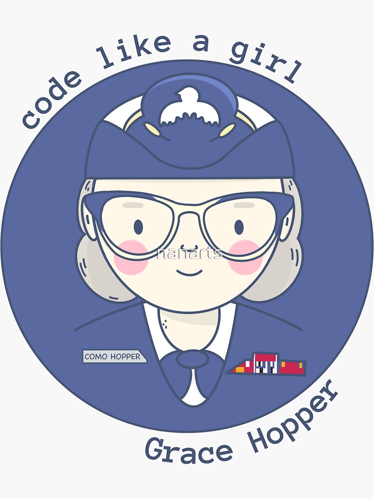 "Programmer girl - Grace Hopper - Code like a girl" Sticker for Sale by ...