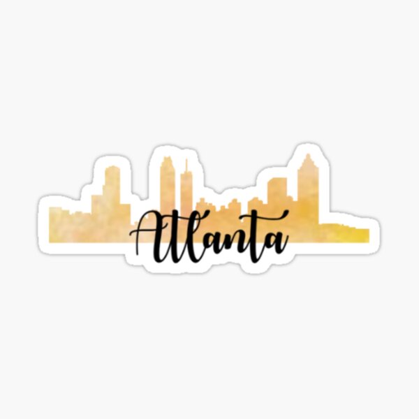 "Atlanta Skyline" Sticker by izzylash | Redbubble