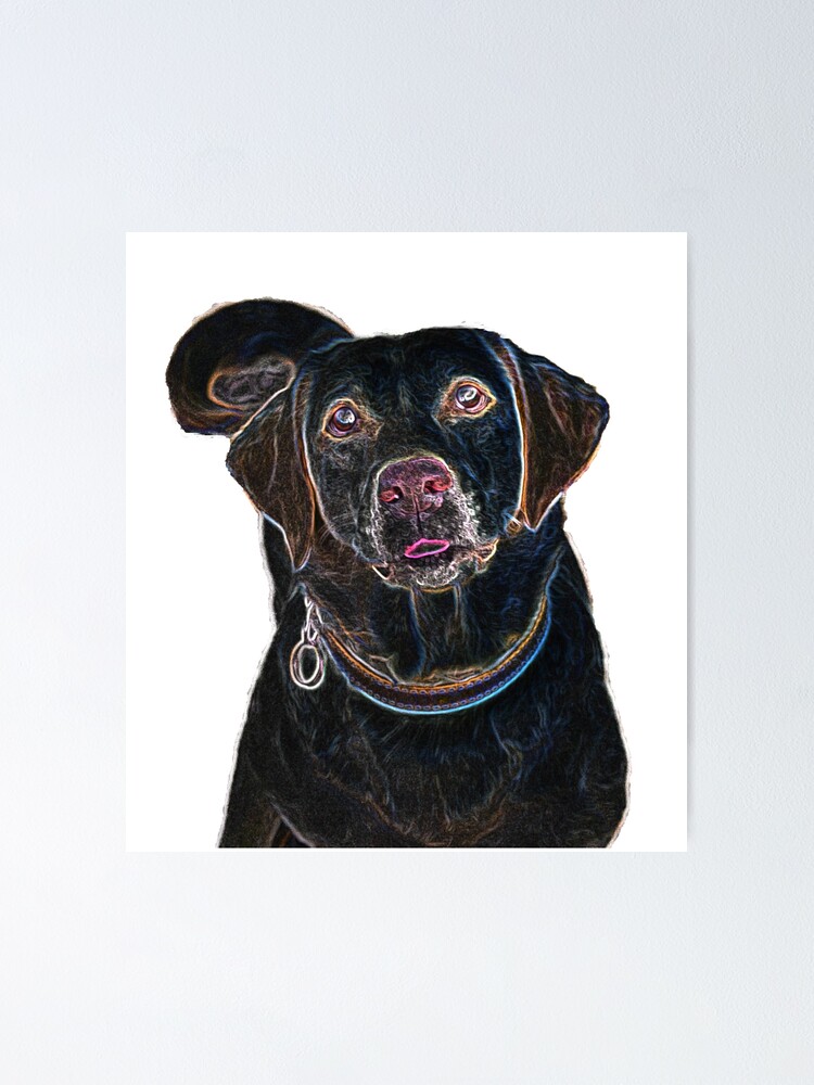 "Black Labrador Design. Digital Design." Poster by AgnieszkaArt | Redbubble
