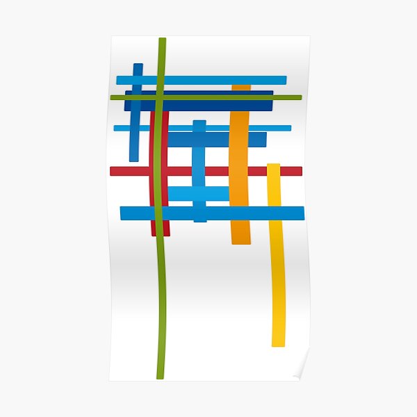 "Patch lines - abstract art" Poster for Sale by alohaloho | Redbubble