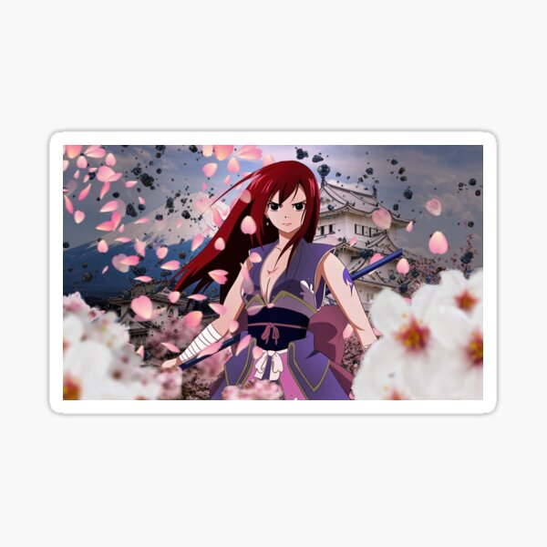 "Erza Scarlet" Sticker by GoatSeller | Redbubble