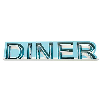 "Positive Cutout of Diner" Sticker for Sale by positivecutouts | Redbubble