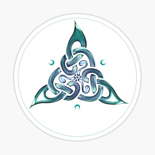 "Teal Triquetra Celtic Knot" Sticker for Sale by kernowerno | Redbubble