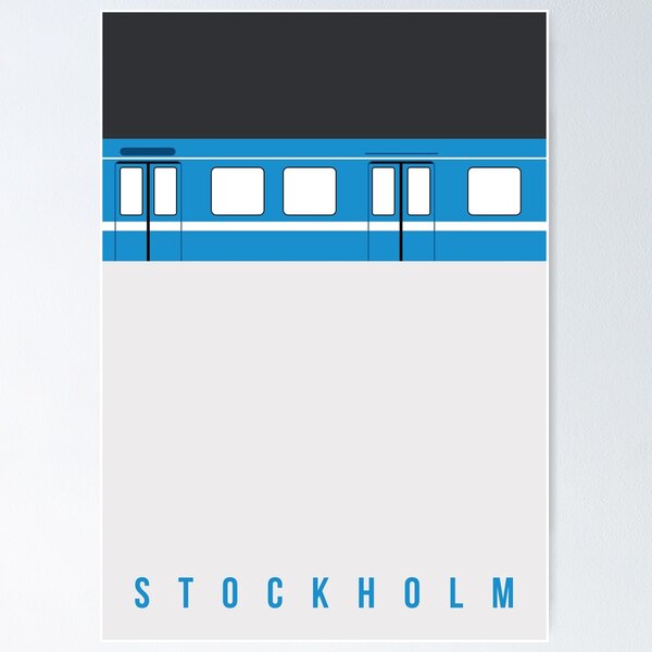 "Stockholm Tunnelbana - Stockholm Metro - trainspotting" Poster for ...