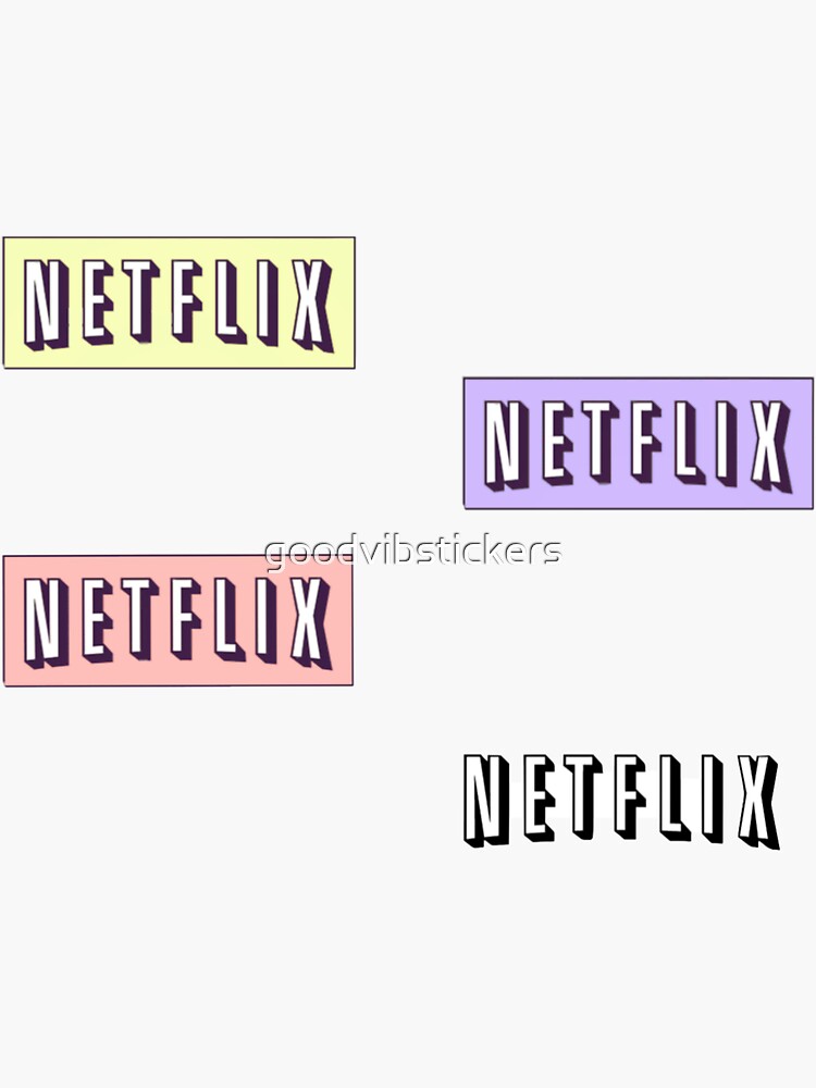 "Colorful Netflix design pack" Sticker for Sale by goodvibstickers ...