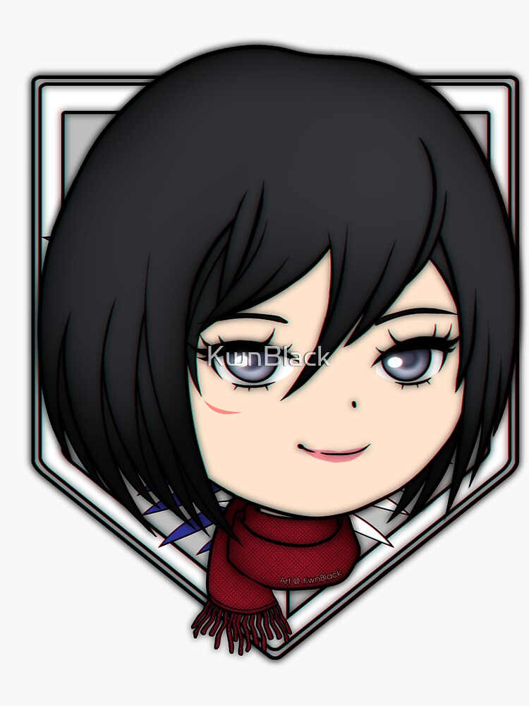 "Mikasa" Sticker by KwnBlack | Redbubble