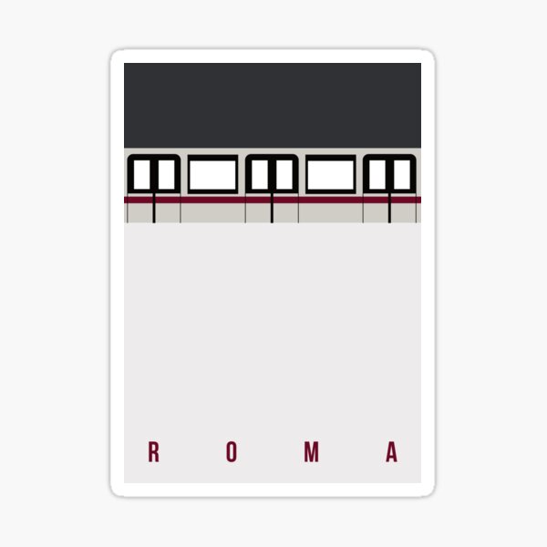 "Metropolitana di Roma - Rome Metro" Sticker for Sale by knappidesign ...