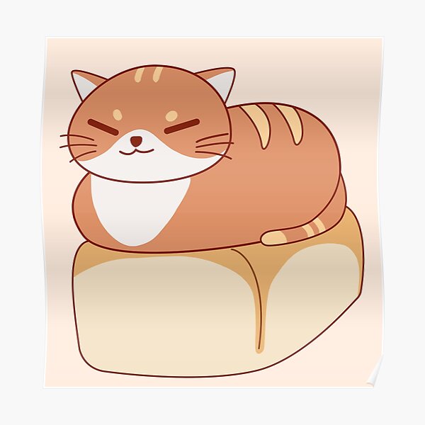 "Cat Loaf" Poster for Sale by Sandoik | Redbubble