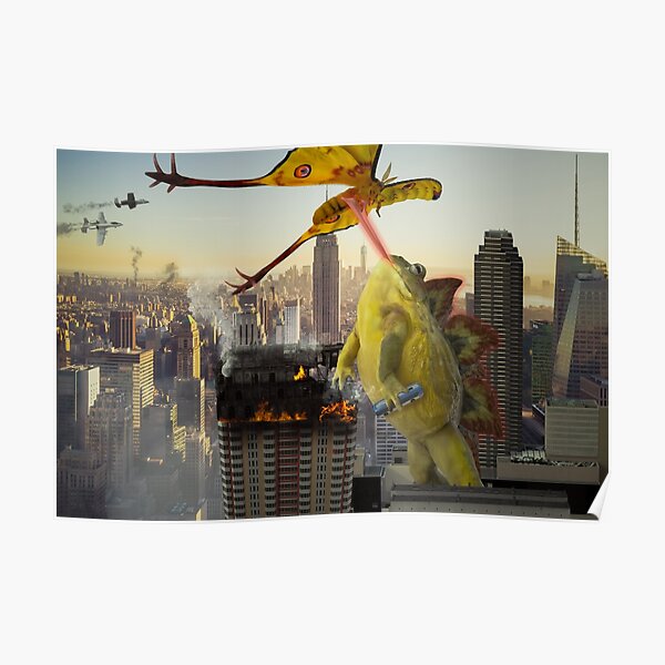 "FROGZILLA!" Poster by BigRedCurlyGuy | Redbubble