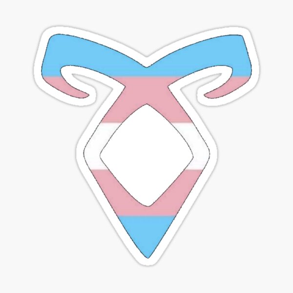 "Transgender Flag Angelic Rune " Sticker for Sale by DeviantMalec ...