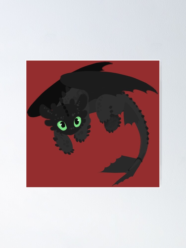 "Toothless (HTTYD3)" Poster by IceOfWaterflock | Redbubble