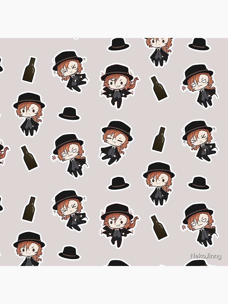 "CHIBI Chuuya Nakahara" Throw Pillow by NekoJinny | Redbubble