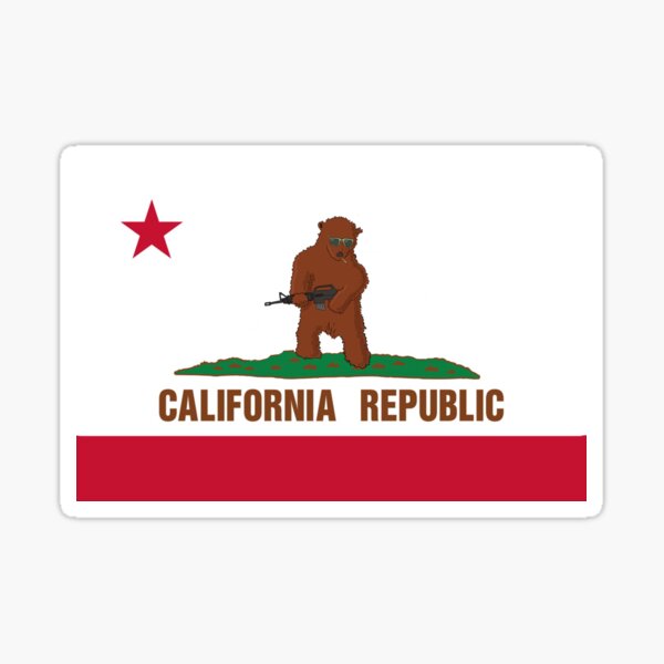 "Republic of California" Sticker by charlieorourke | Redbubble
