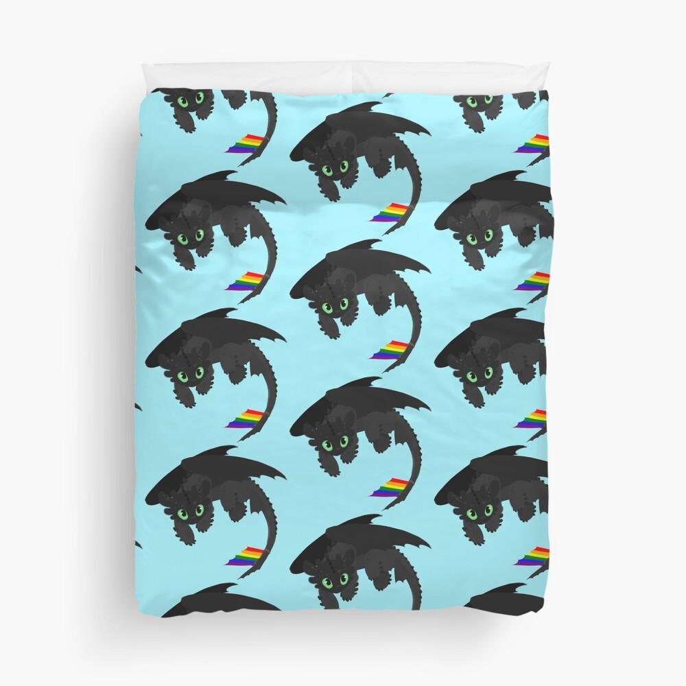 "Toothless (Gay)" Duvet Cover for Sale by IceOfWaterflock | Redbubble