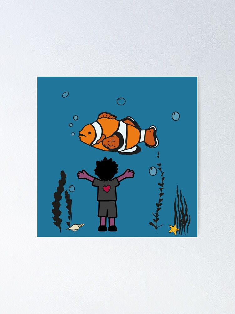 "Fish Hug" Poster by -monkey- | Redbubble