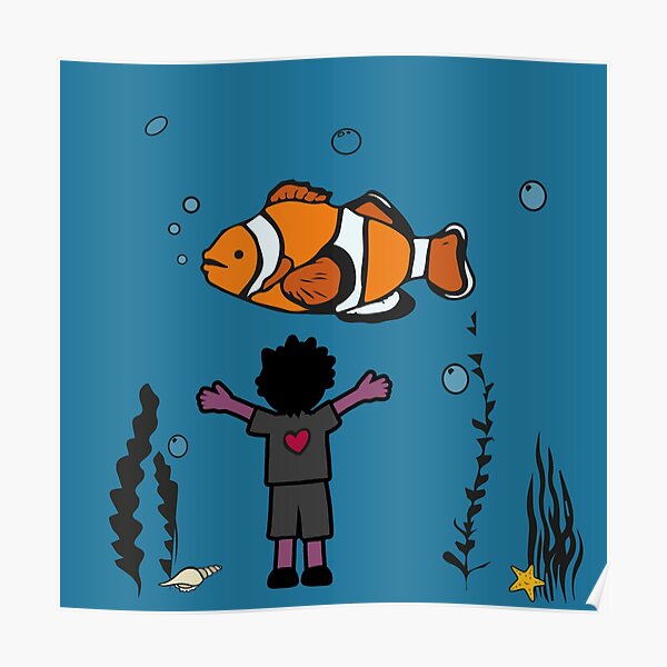 "Fish Hug" Poster by -monkey- | Redbubble