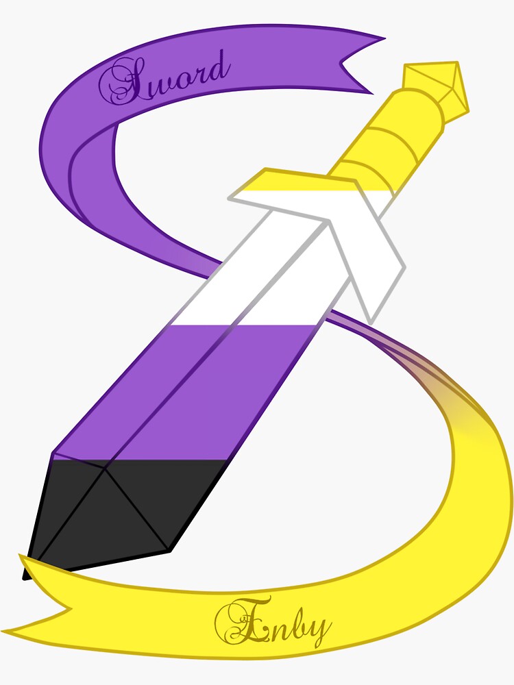 "Sword Non-Binary" Sticker for Sale by LRAnderson211 | Redbubble