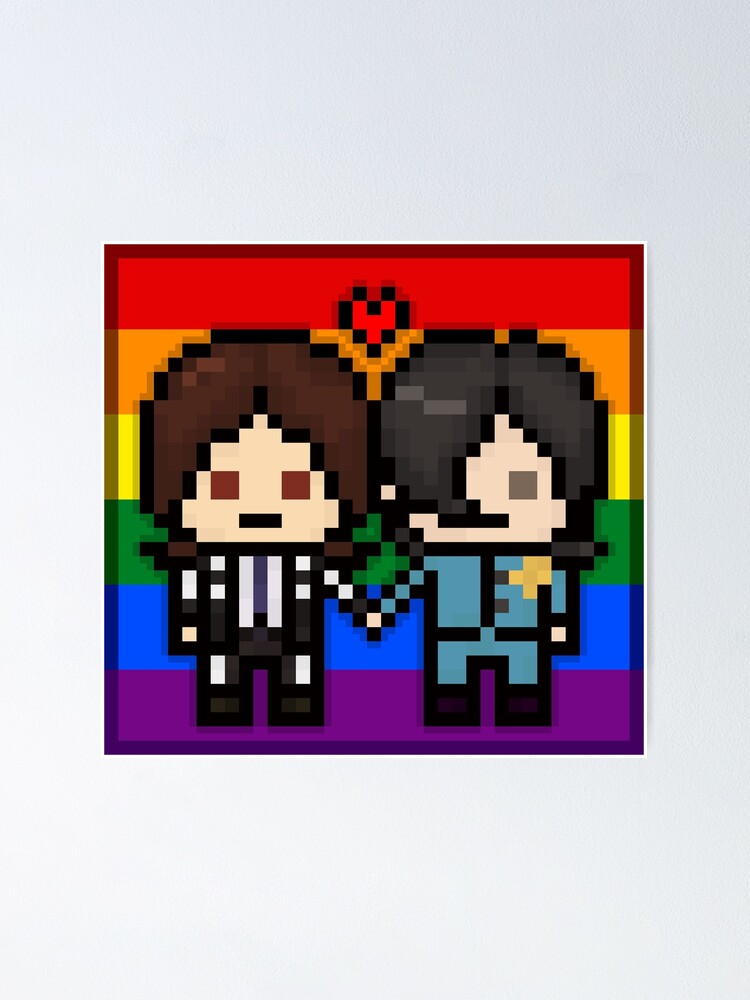 Tatsuya X Jun Gay Pride Poster For Sale By Tatsuyodragneel Redbubble