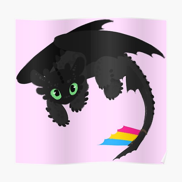 "Toothless (Pan)" Poster by IceOfWaterflock | Redbubble