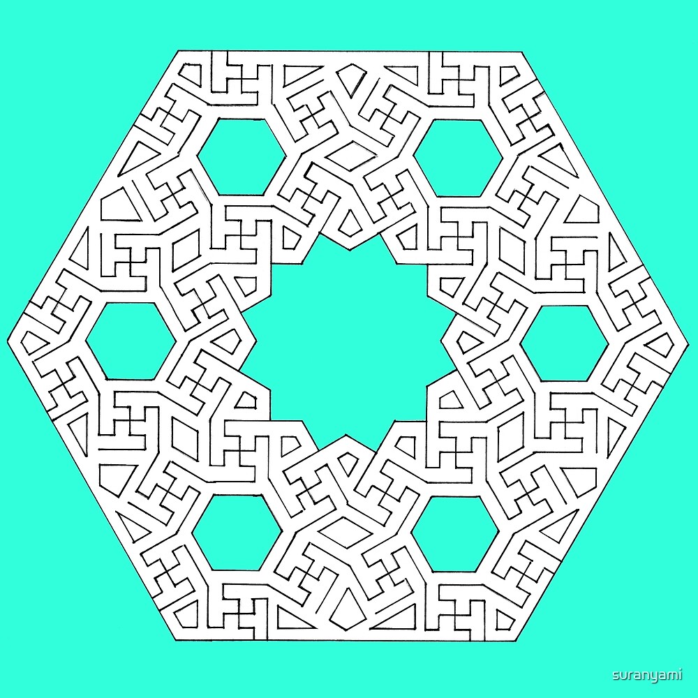 "Hex grid and dodecahedron with 4-fold radial symmetry" by suranyami ...