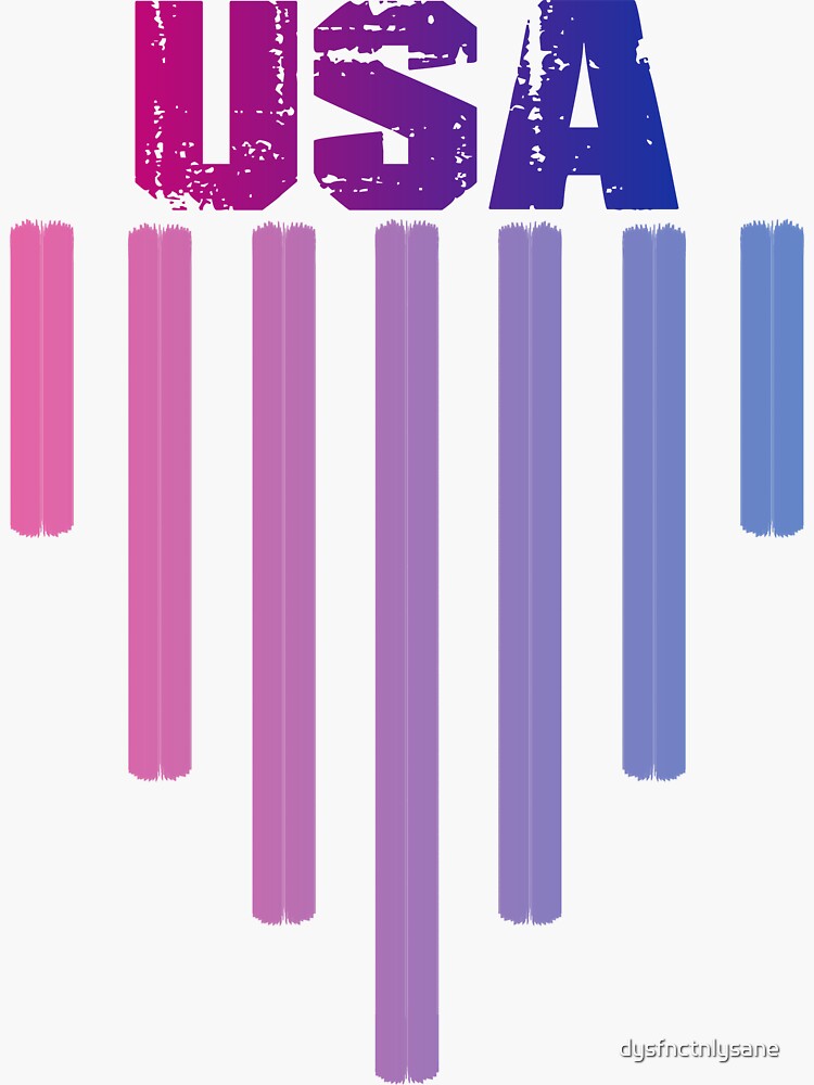 "Bi Pride | USWNT" Sticker for Sale by dysfnctnlysane | Redbubble
