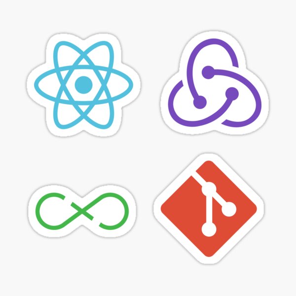 "React Redux Flux Git JS Logo Stickers" Sticker for Sale by hipstuff ...
