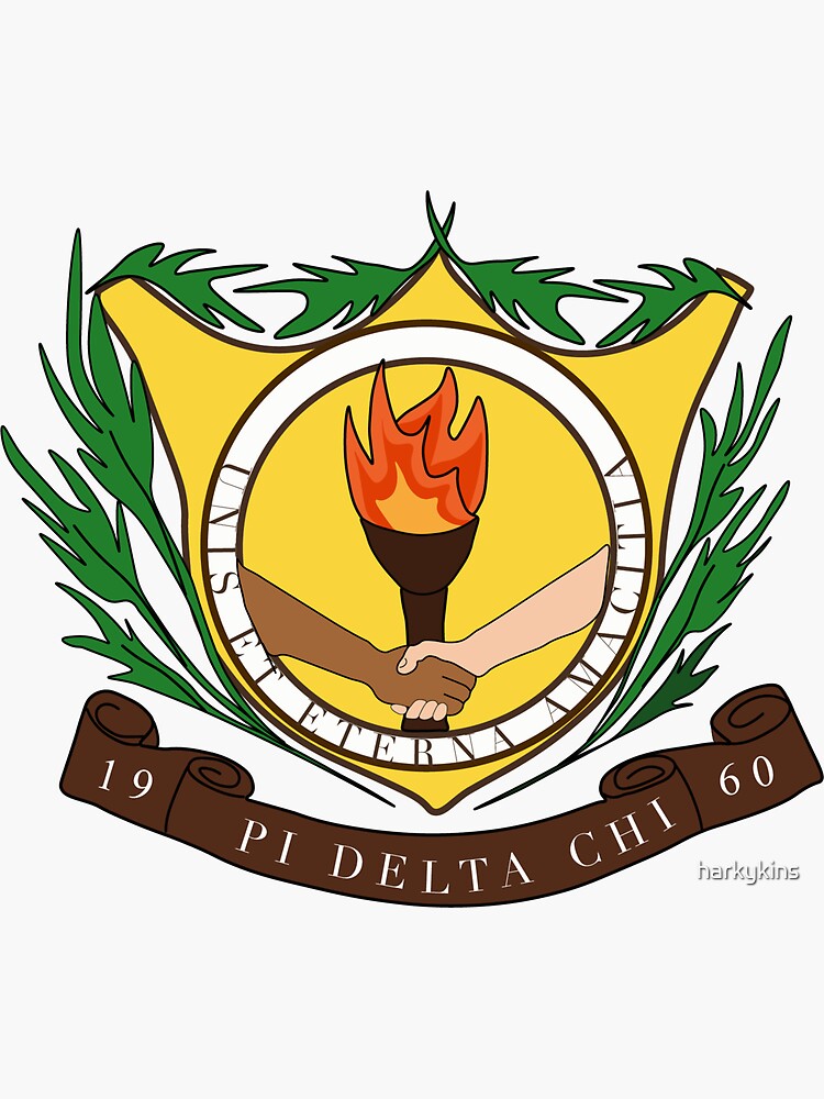 "Pi Delta Chi" Sticker by harkykins | Redbubble