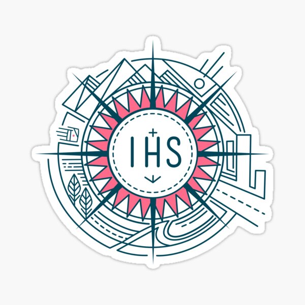 "Digital illustration of a Jesuit Christian abstract symbol" Sticker ...