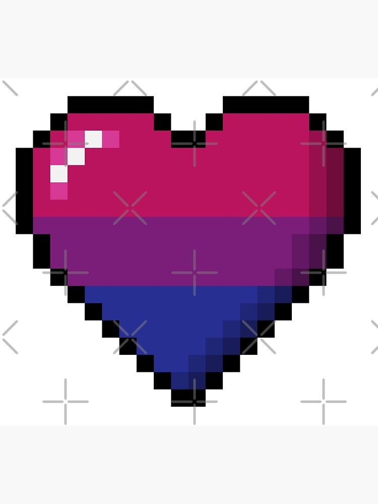 "Pride Month Pixel Heart - Bisexual Flag" Poster for Sale by leixa ...