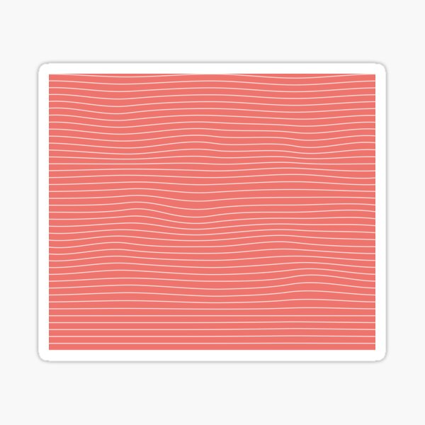 "Wavy lines with popular Coral background." Sticker by YYZDesign ...