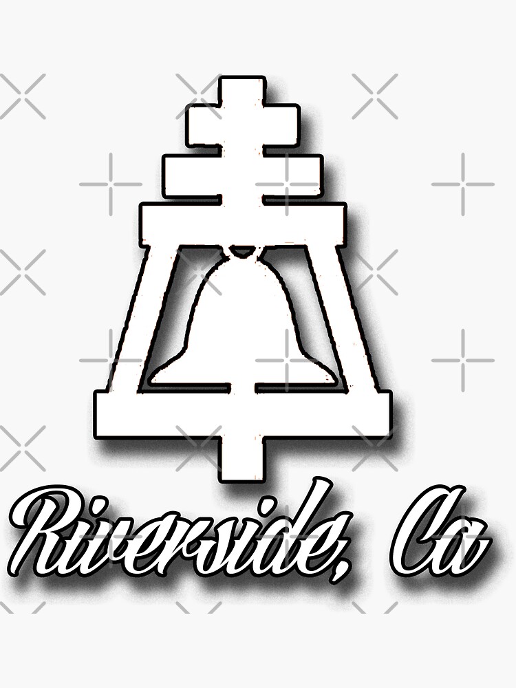 "Riverside, California" Sticker for Sale by ZombeeMunkee | Redbubble
