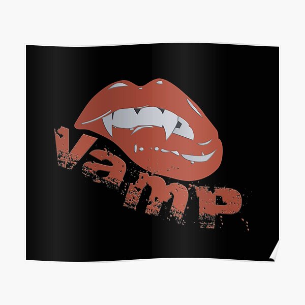 "RED LIPS VAMP" Poster by didgi3 | Redbubble