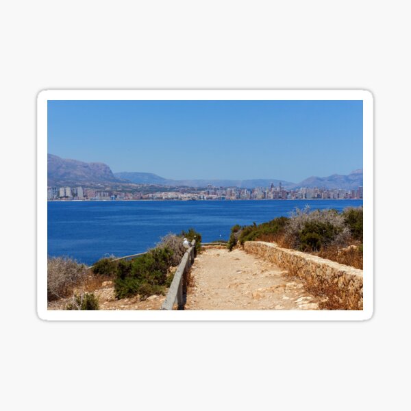 "Benidorm hotels by the sea walkway path " Sticker by HaleyRedshaw ...