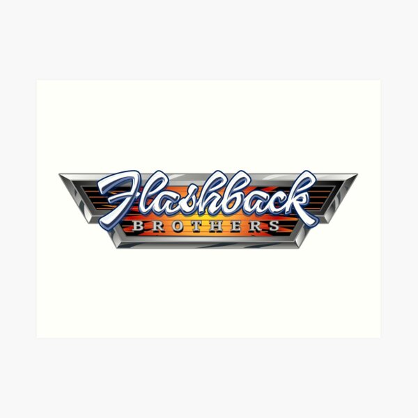 "Flashback Brothers official color logo" Art Print by baykerboy | Redbubble