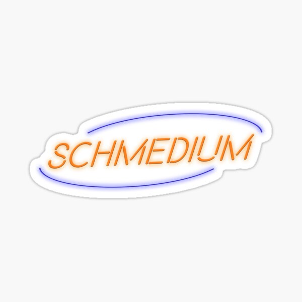 "Schmedium Neon Logo" Sticker for Sale by Schmedium | Redbubble