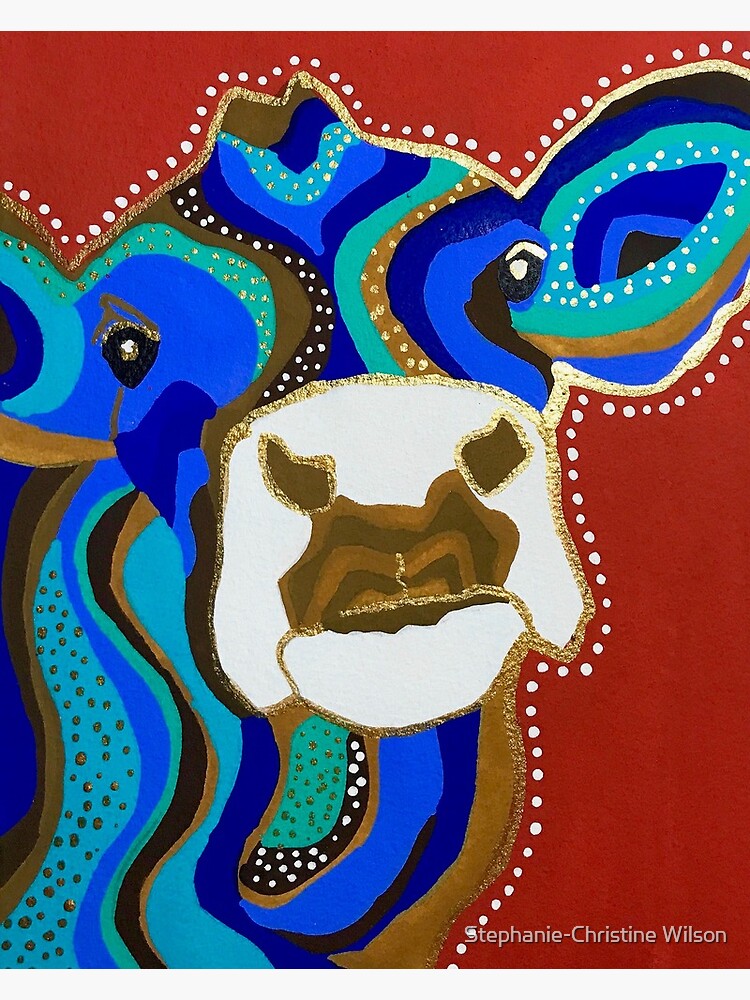 "Blue Cow" Canvas Print for Sale by stephanie13w | Redbubble
