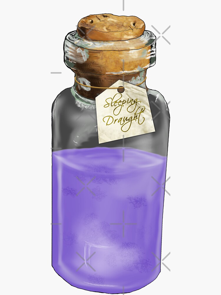 "Sleeping Draught" Sticker for Sale by drawnexplore | Redbubble